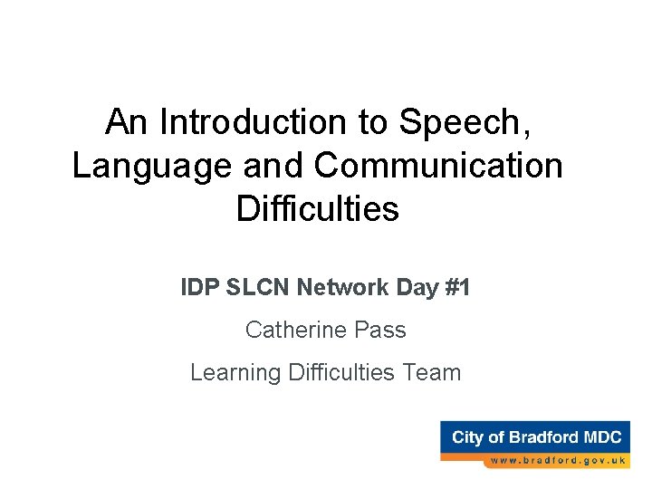 An Introduction to Speech An Language and Communication