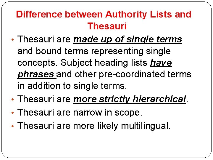 Types of Indexing Languages Charlyn P Salcedo Instructor