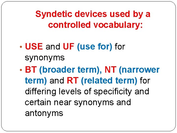 Types of Indexing Languages Charlyn P Salcedo Instructor