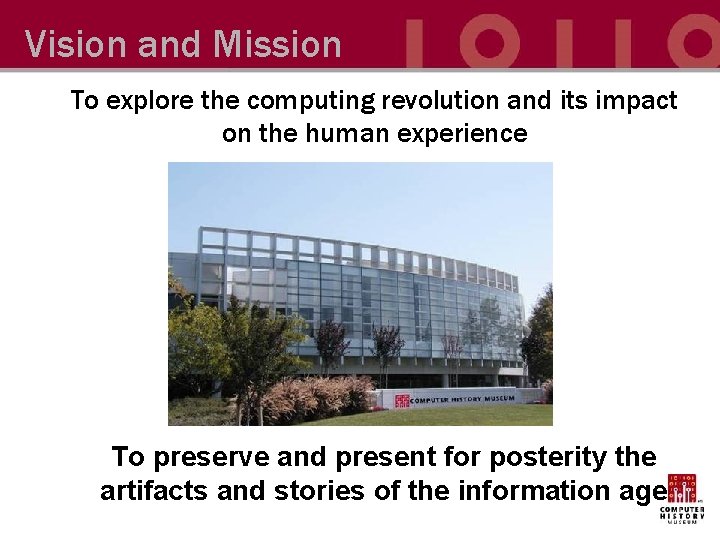 Computer History Museum History Activities 1975 2010 Computer