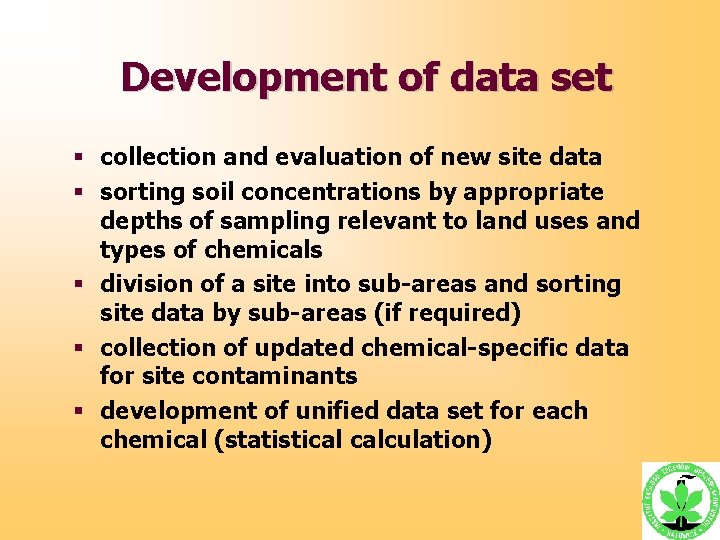 National Inventory of Potential Sources of Soil Contamination