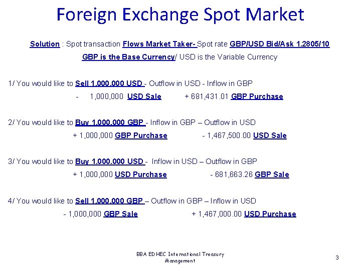 Foreign Exchange Spot Market Solution Spot transaction Market