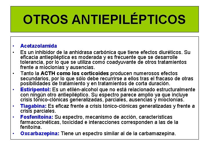 Dr Alejandro Guerrero De Len Frmacos anticonvulsivantes Clasificacin