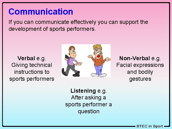 Leading Sports Activities Learning objectives A Know the