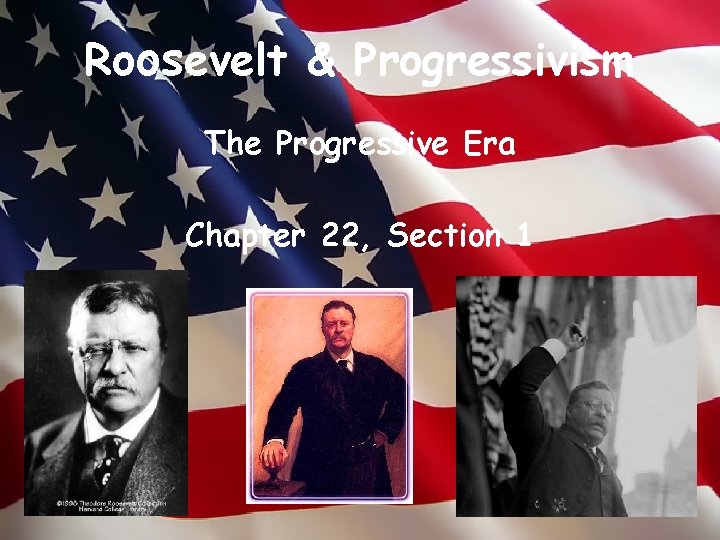 Roosevelt Progressivism The Progressive Era Chapter 22 Section