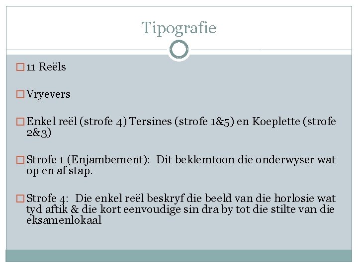 Eksamenlokaal SUZAAN LAING Eksamenlokaal Haar skoene klik hard