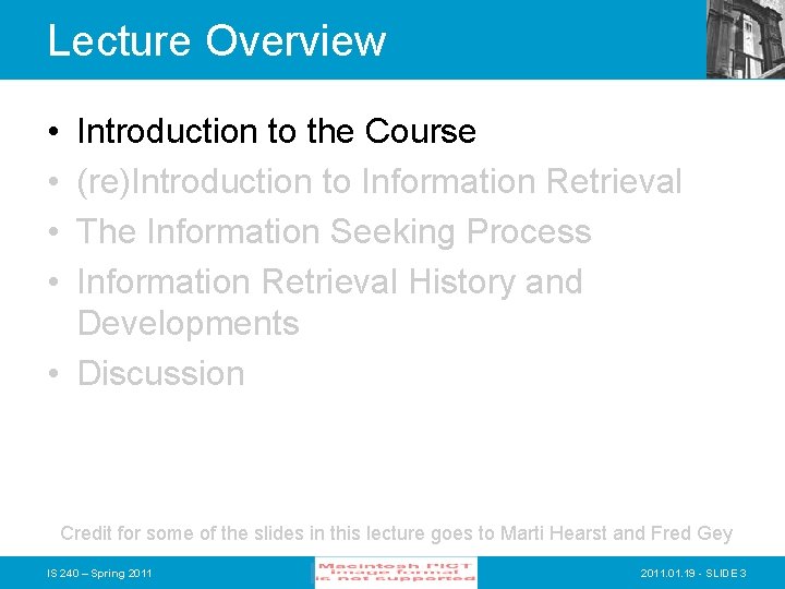Lecture 1 Introduction and History Principles of Information