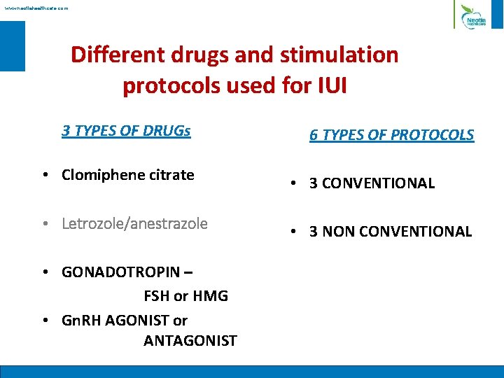 www neotiahealthcare com Ovulation induction in IUI PERFORMANCE