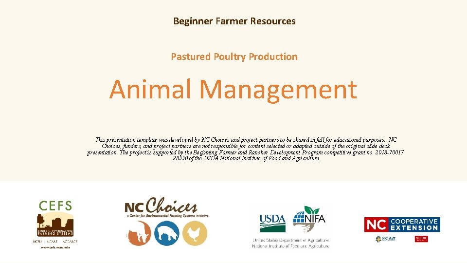 Beginner Farmer Resources Pastured Poultry Production Animal Management