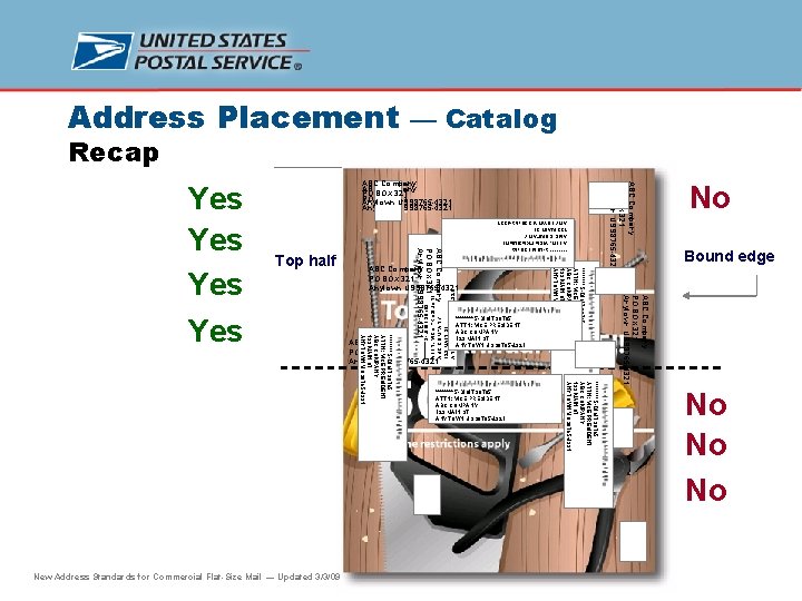 Address Placement StepbyStep Identify the top of the
