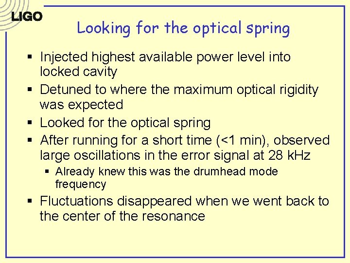 Radiation pressure induced dynamics in a suspended Fabry