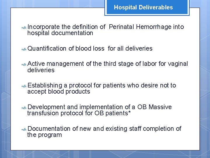 IDPH Obstetric Hemorrhage Update Olga Marrero DNP APN