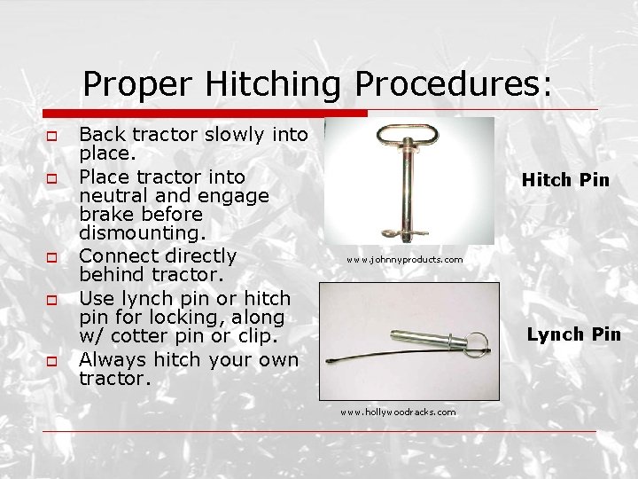 UNIT 6 Tractor Hitches PTOs Hydraulics www precisiongps