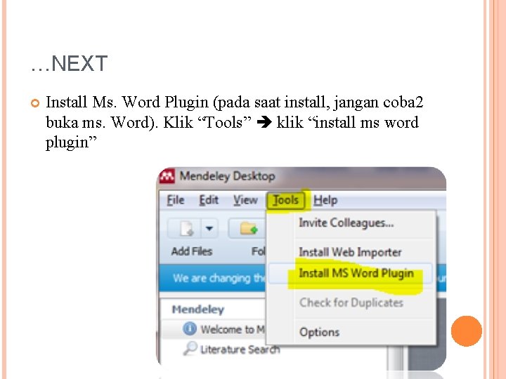 TUTORIAL MENDELEY PERPUSTAKAAN UNIVERSITAS MUHAMMADIYAH YOGYAKARTA Novy ...