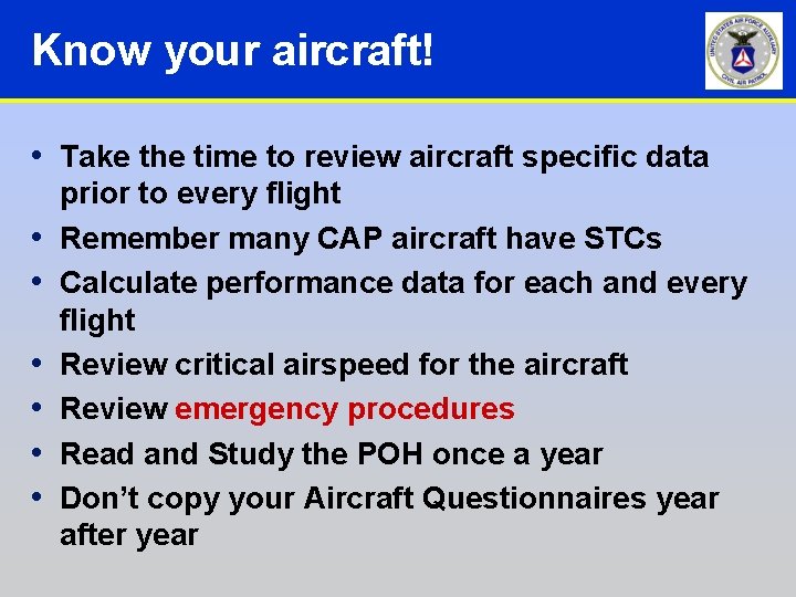 MAWG Operations Seminar CAP Form 5 and 91