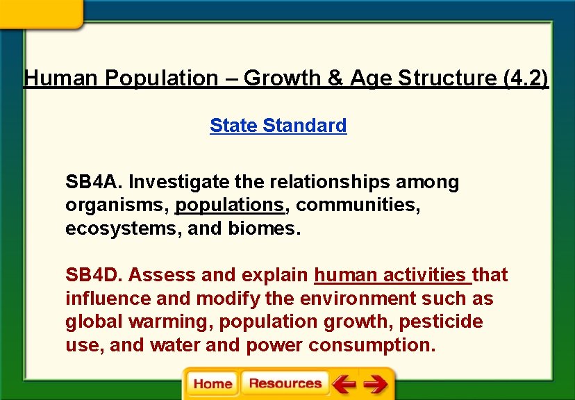 Human Population Growth Age Structure 4 2 State