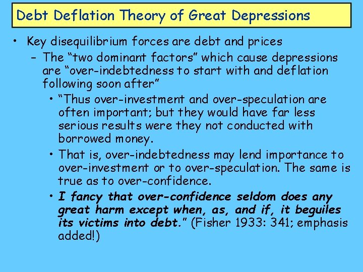 Behavioural Finance Lecture 11 Part 1 Financial Instability