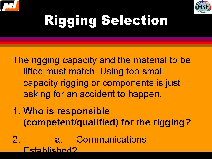 Safe Rigging Practices Know How to Do It