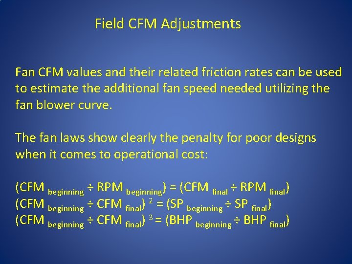 Duct Design Basics Lesson 3 Calculations Fitting losses