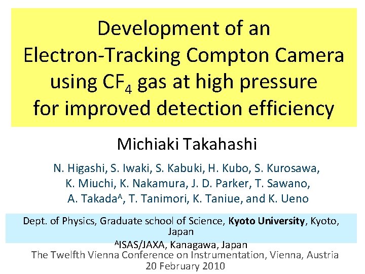 Development of an ElectronTracking Compton Camera using CF