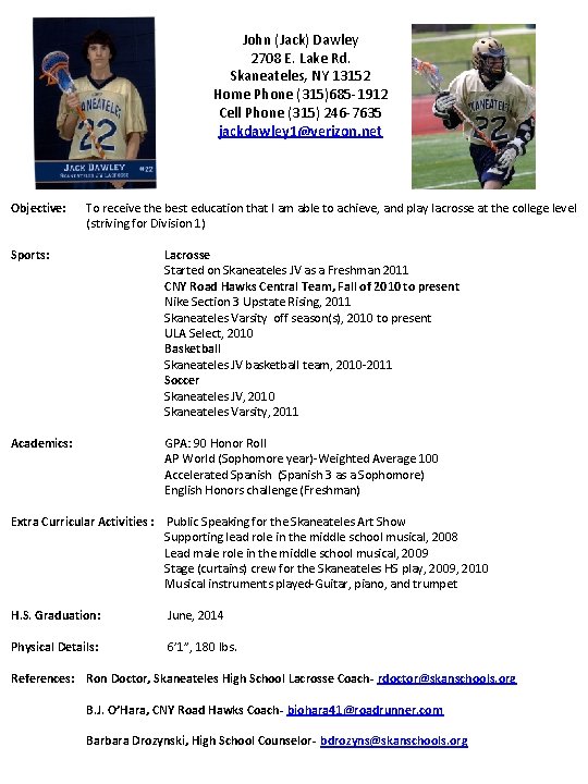 John Jack Dawley 2708 E Lake Rd Skaneateles