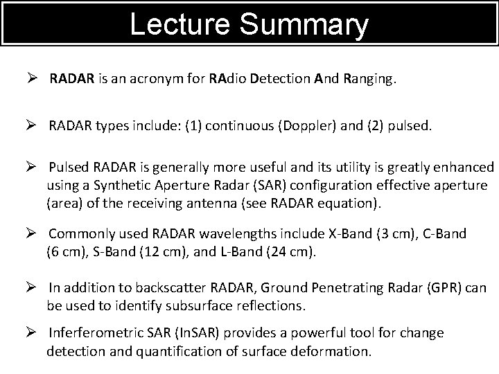 RAdio Detection and Ranging RADAR Kilauea Volcano Hawaii
