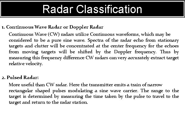 RAdio Detection and Ranging RADAR Kilauea Volcano Hawaii