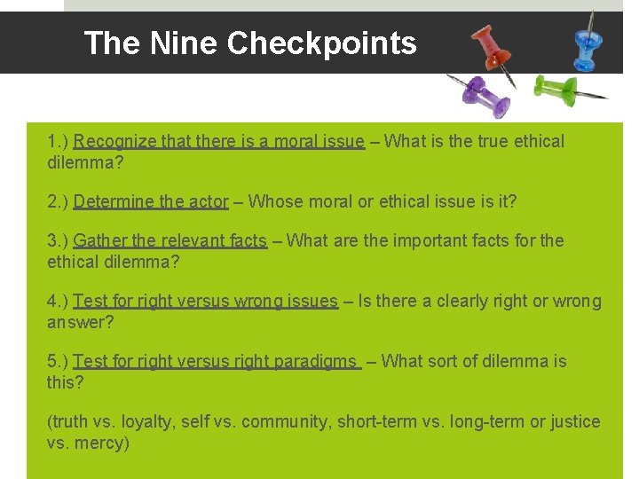 Ethical Theories DecisionMaking Models q The Three Principles