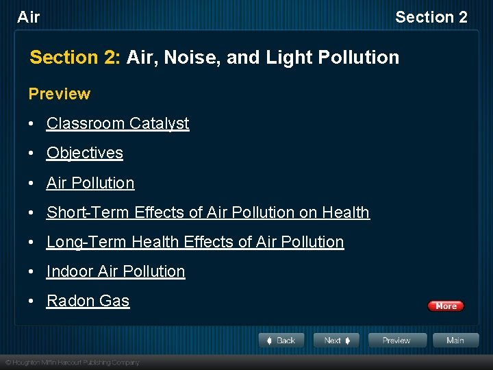 Air Section 2 Air Noise and Light Pollution