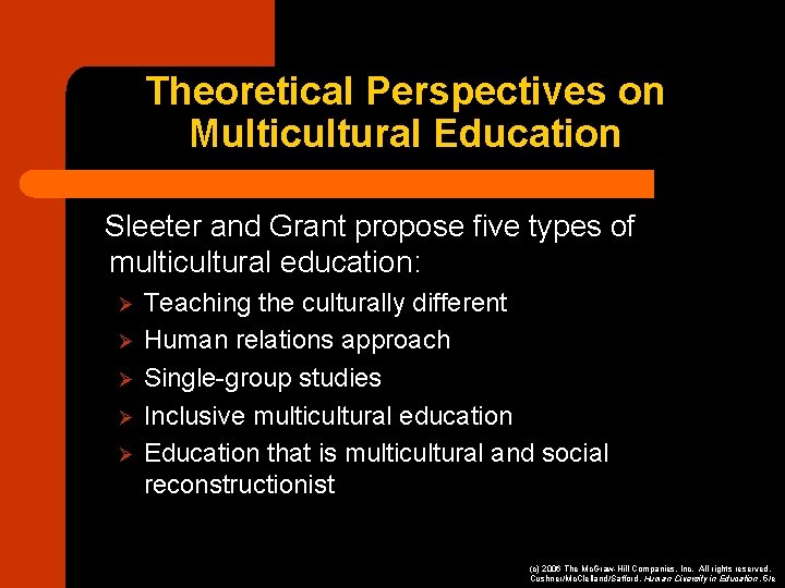 Chapter Two Multicultural Education Historical and Theoretical Perspectives