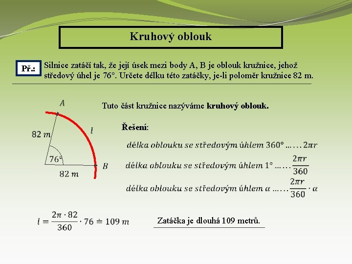 MATEMATIKA sti kruhu jejich obvody a obsahy Nzev