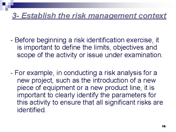 The Risk t Process Prepared By Rusul M