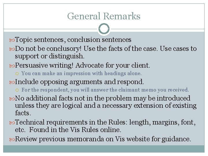 Vis International Commercial Arbitration Moot EXAMPLE MEMORANDUM AND