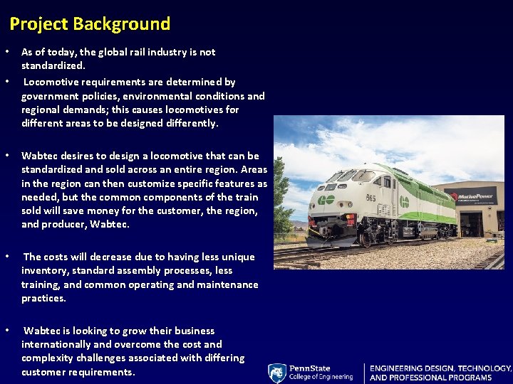 Wabtec Regional Locomotive Conceptual Hybrid Design Introduction to
