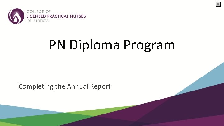 PN Diploma Program Completing the Annual Report Purpose