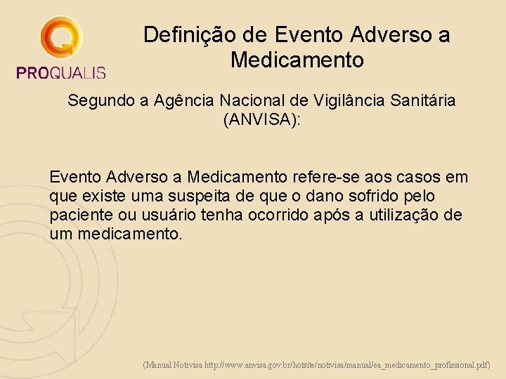 Eventos Adversos a Medicamentos Parte I Aspectos Histricos