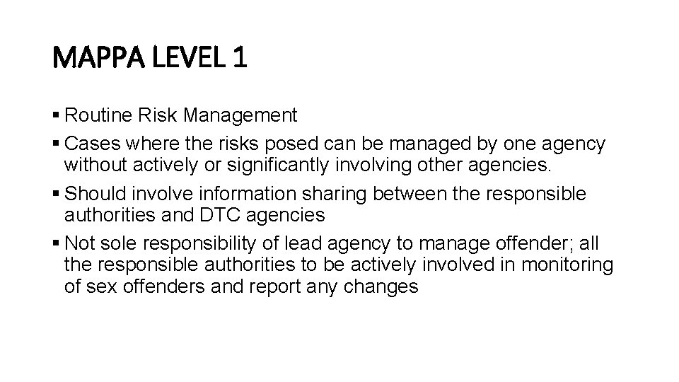 MAPPA BRIEFING JIM MCBRIDE LIZ MCSHERRY What We