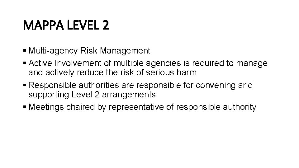 MAPPA BRIEFING JIM MCBRIDE LIZ MCSHERRY What We