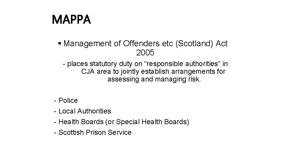 MAPPA BRIEFING JIM MCBRIDE LIZ MCSHERRY What We