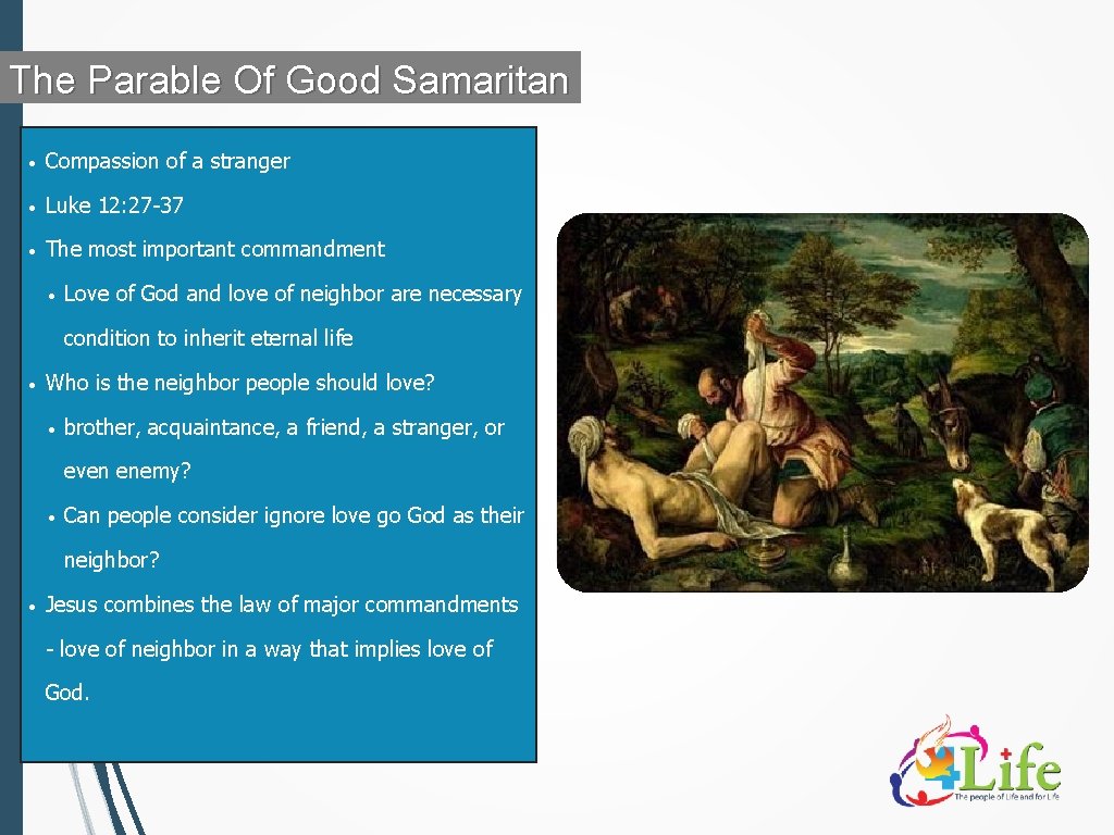 YEAR OF MERCY The Parable Of Good Samaritan