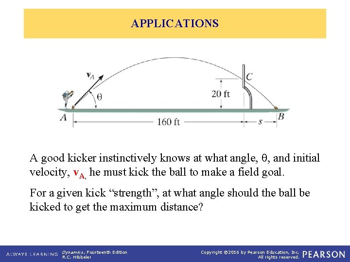 MOTION OF A PROJECTILE Todays Objectives Students will