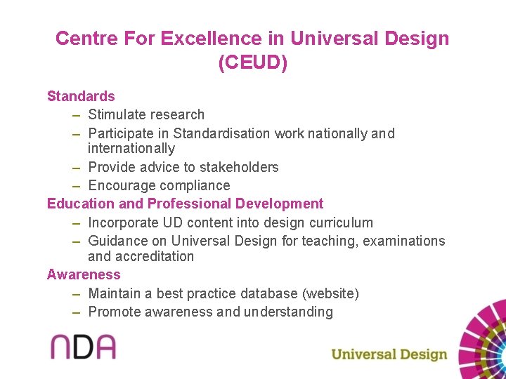 Implementing web accessibility a Universal Design approach EDFNDA