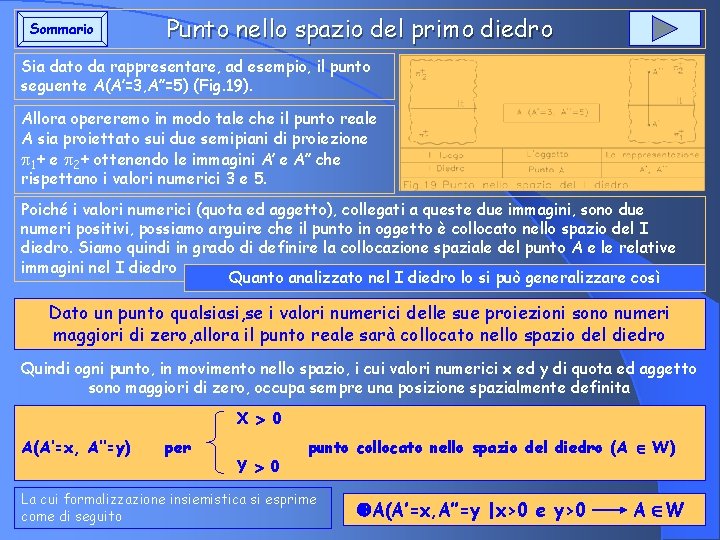 Geometria descrittiva dinamica Al sommario Indagine insiemistica sulla