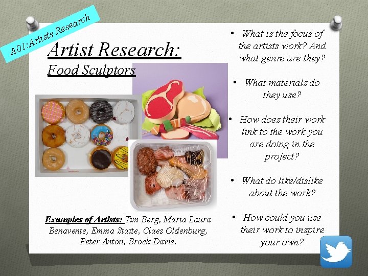 GCSE Art Food Drink Project Structure of the