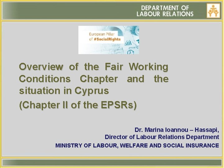 Overview of the Fair Working Conditions Chapter and