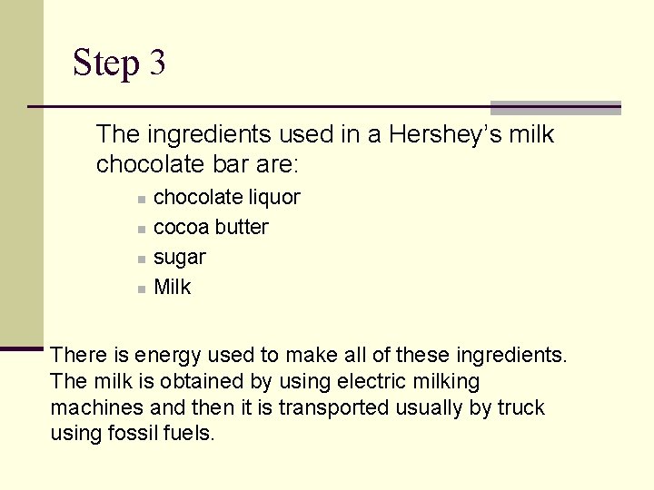 Slide 1 Title Making a Hershey Bar Picture