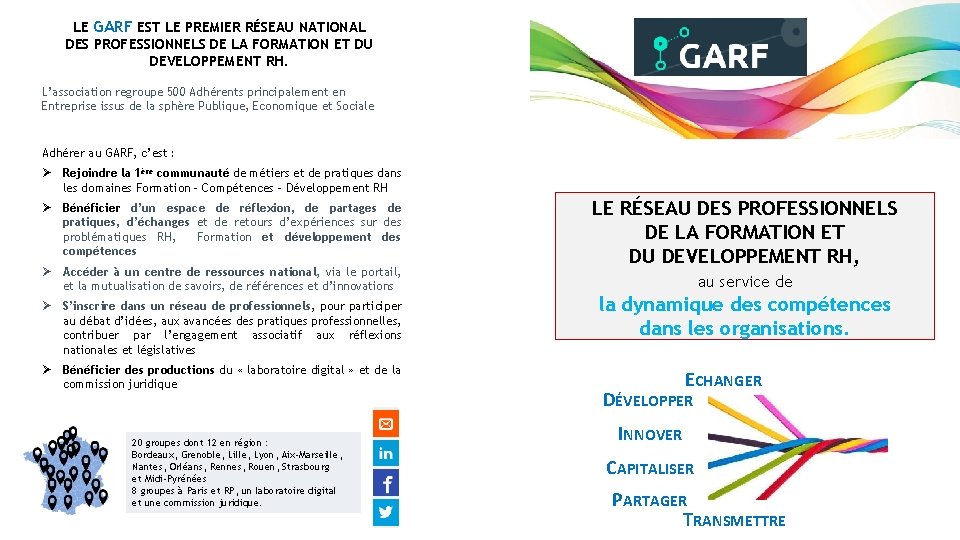 LE GARF EST LE PREMIER RSEAU NATIONAL DES