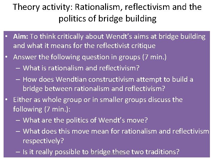 Chapter 4 Constructivism Is anarchy what states make