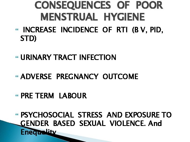 CHALLENGES BEST PRACTICES ON MENSTRUAL AWARENESS HEALTH HYGIENE