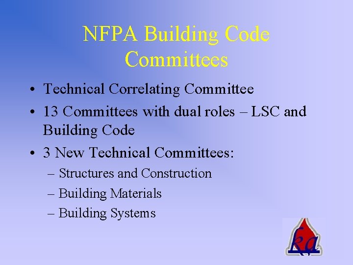 Code Update International Building Code NFPA 5000 William